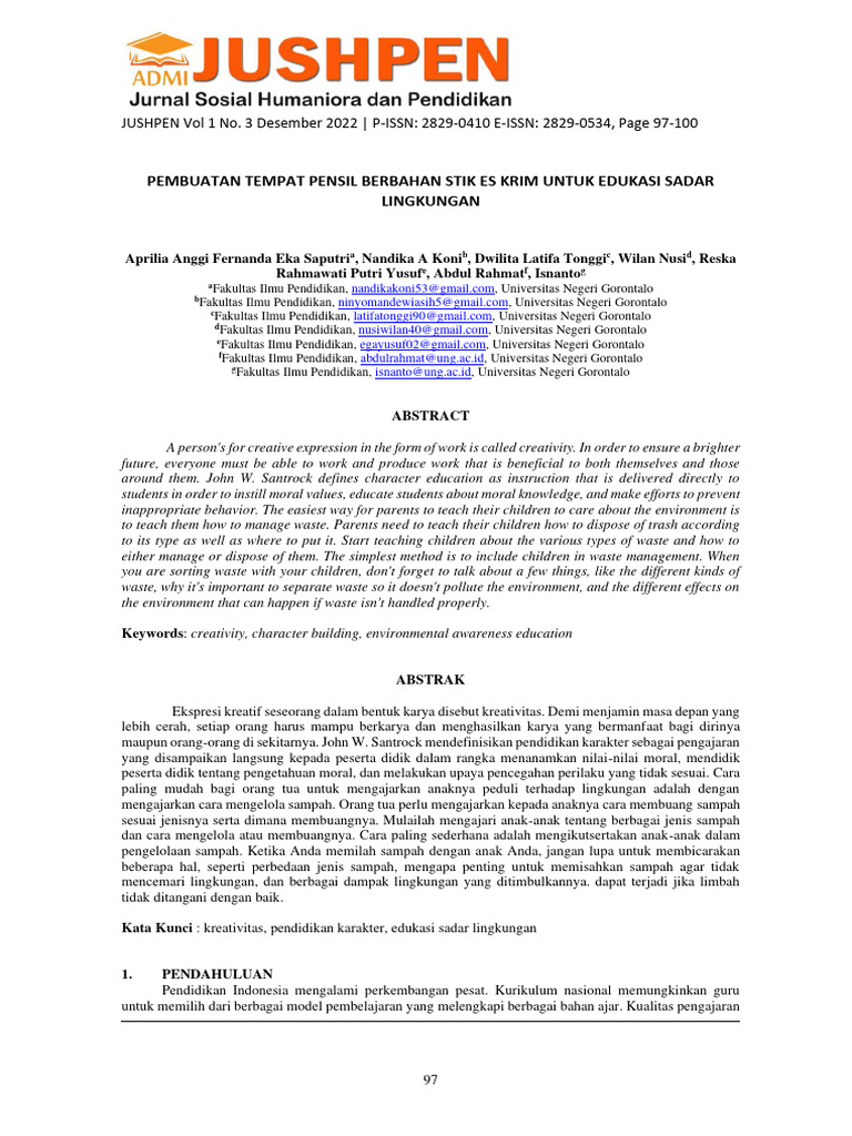 97-100 Aprilia Anggi Fernanda Eka Saputri, Nandika A Koni, Dwilita Latifa Tonggi, Wilan Nusi ...