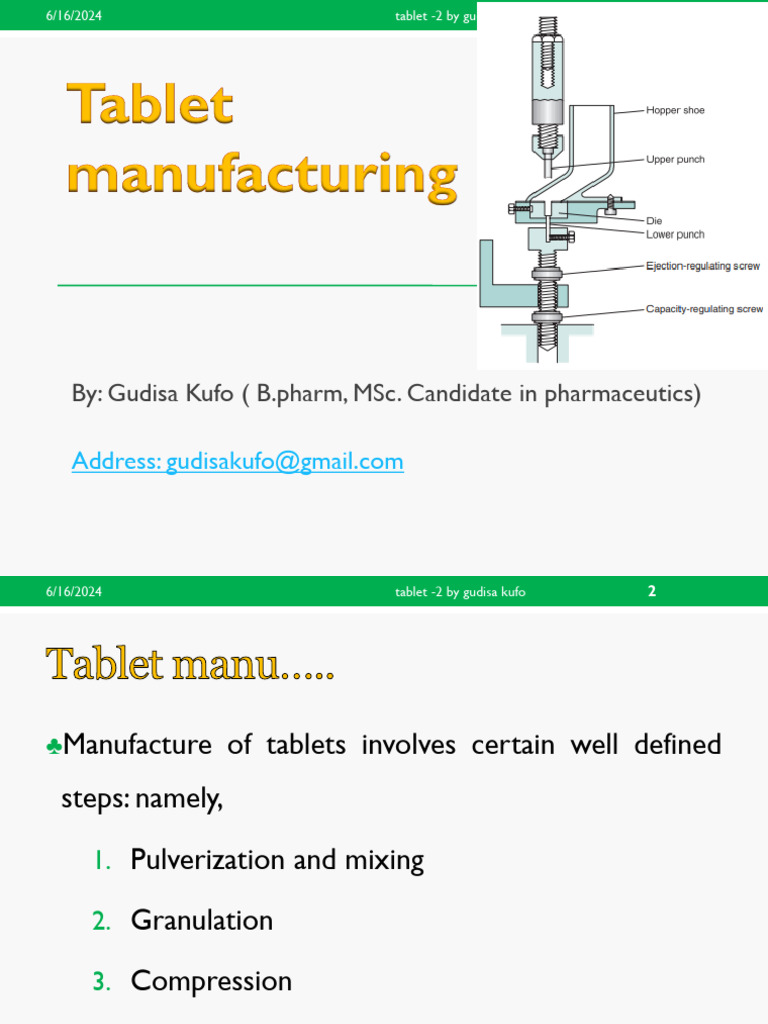 6 Tablet Manufacturing | PDF | Tablet (Pharmacy) | Materials