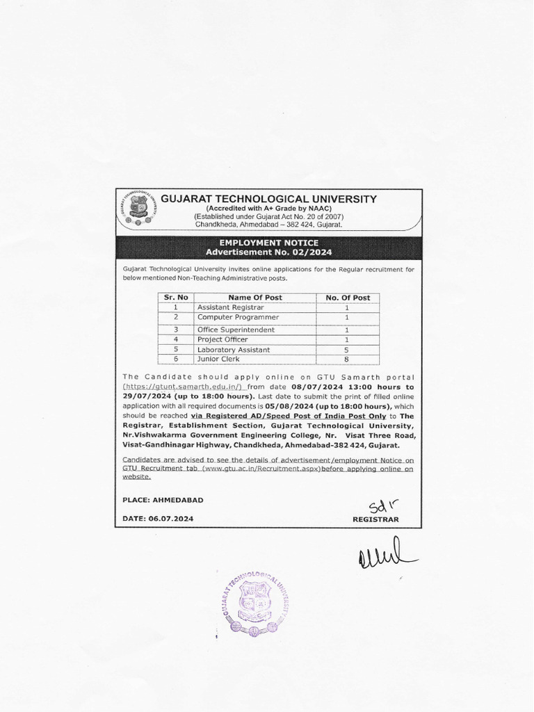 Advt 02-2024 - 702329 | PDF