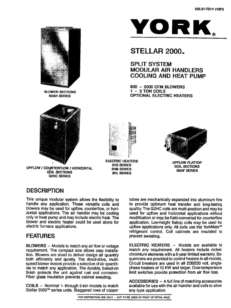 York Stellar 2000 | PDF