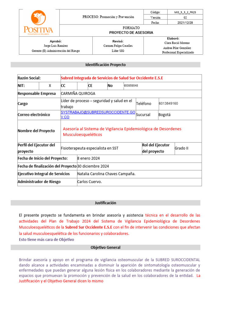 Formato APP Perfil Profesional FISIOTERAPEUTA SST | PDF | Negocios