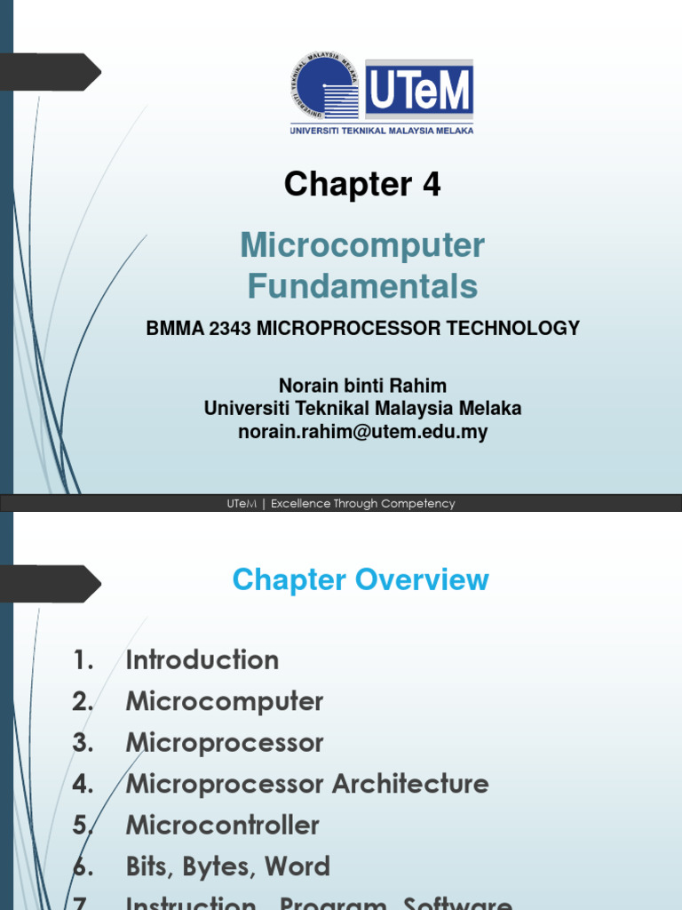 Microcomputer and Microprocessor Basics | PDF | Microcomputers | Central Processing Unit