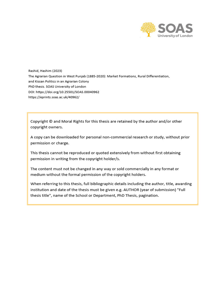 Hashim 2023 | PDF | Agrarianism | Capitalism