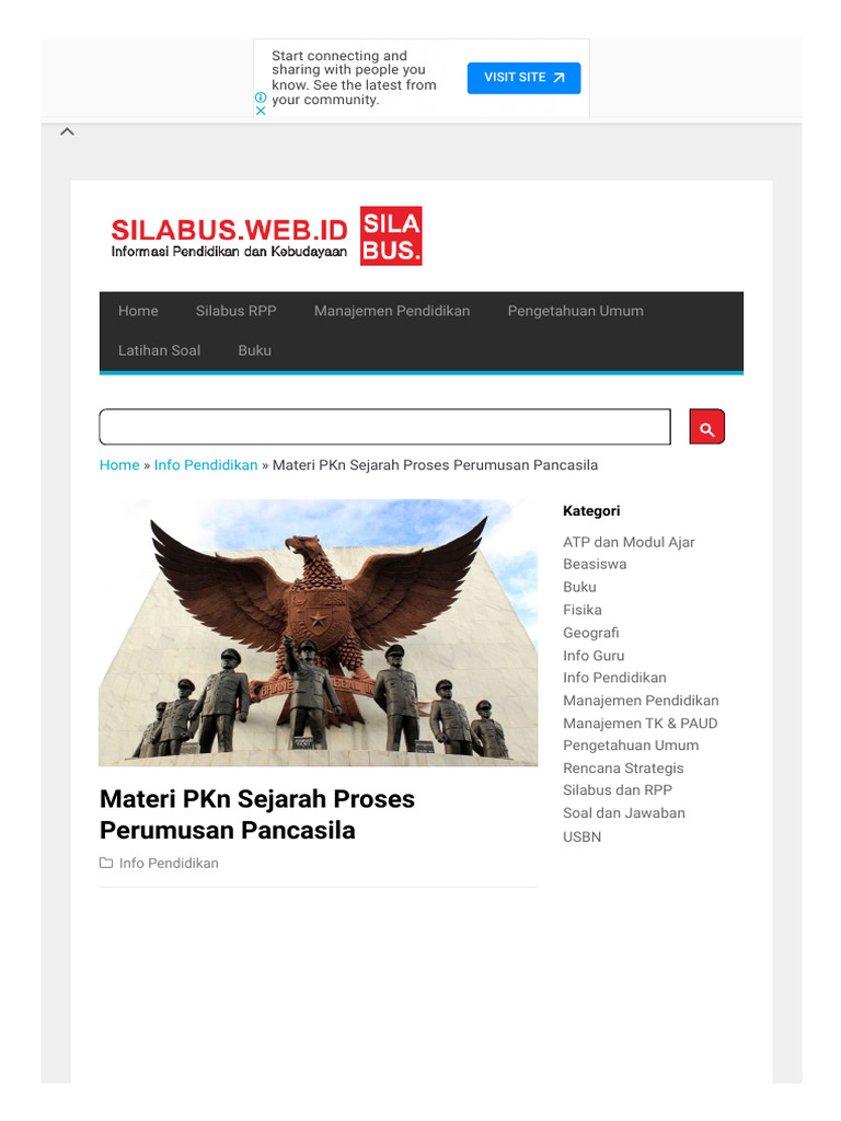 Materi PKN Sejarah Proses Perumusan Pancasila: Home Silabus RPP Manajemen Pendidikan Pengetahuan ...