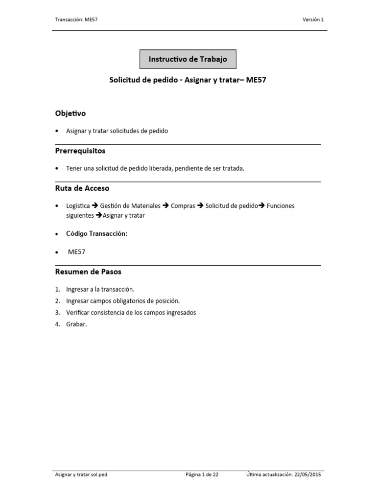 ME57 Asignar Tratar | PDF