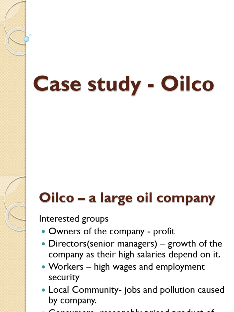 Case Study - Oilco Business Studies | PDF | Employment | Equity (Finance)