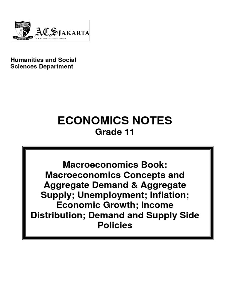 Grade 11 Macroeconomics Study Guide | PDF | Cost Of Living | Gross ...