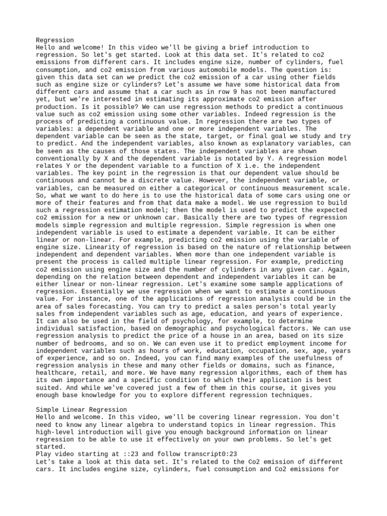 Ai ML | PDF | Errors And Residuals | Regression Analysis