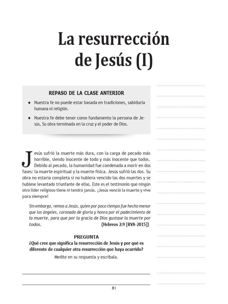 La Resurrección de Jesús | PDF | La resurrección de Jesús | Jesús