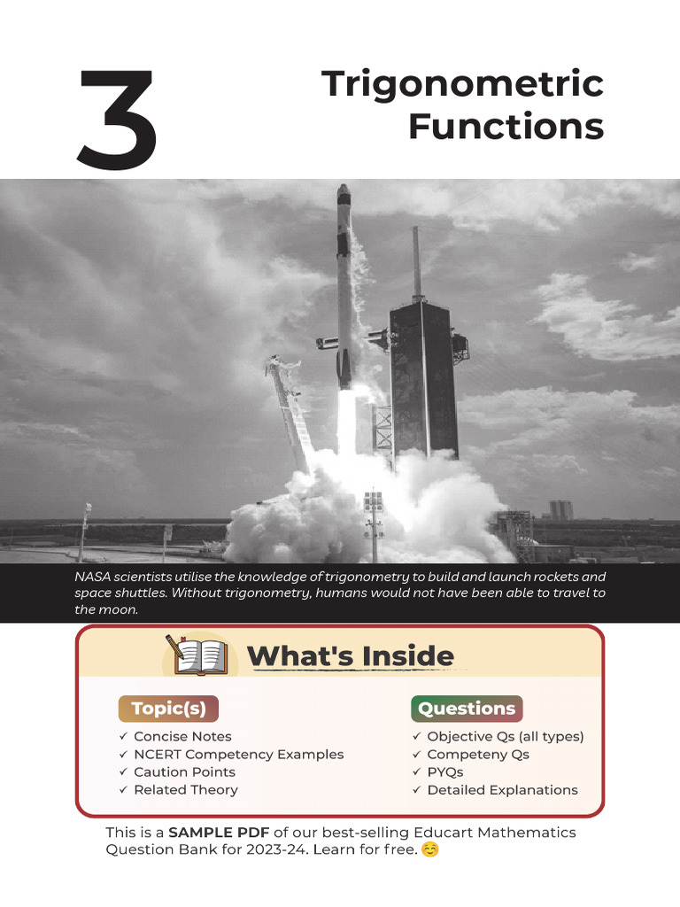 CBSE-XI Mathematics - Chap-3 (Trigonometric Functions) | PDF | Trigonometric Functions ...