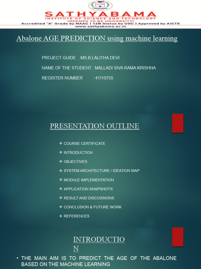 Abalone Shell Age Prediction | PDF | Machine Learning | Regression Analysis
