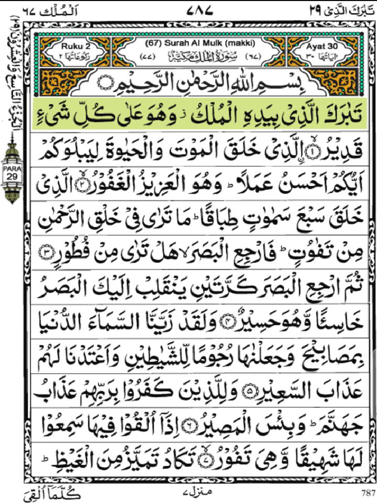 Surah Al Mulk | PDF