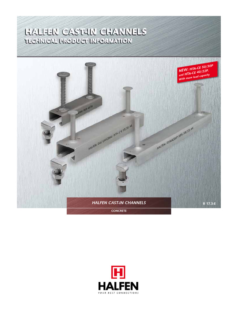 Perfis - Halfen - Cópia | PDF | Building Materials | Building Engineering