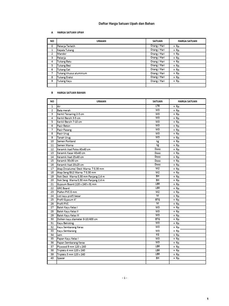 Boq Dan Rekap Boq SD 056035 Bukit Sebetung Revlsl Tgl. | PDF