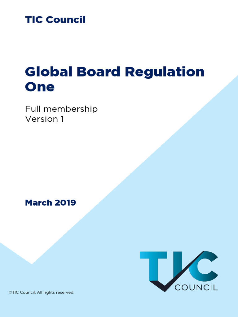 Global Board Regulation 1 Full Membership March 2019 | PDF | Audit ...