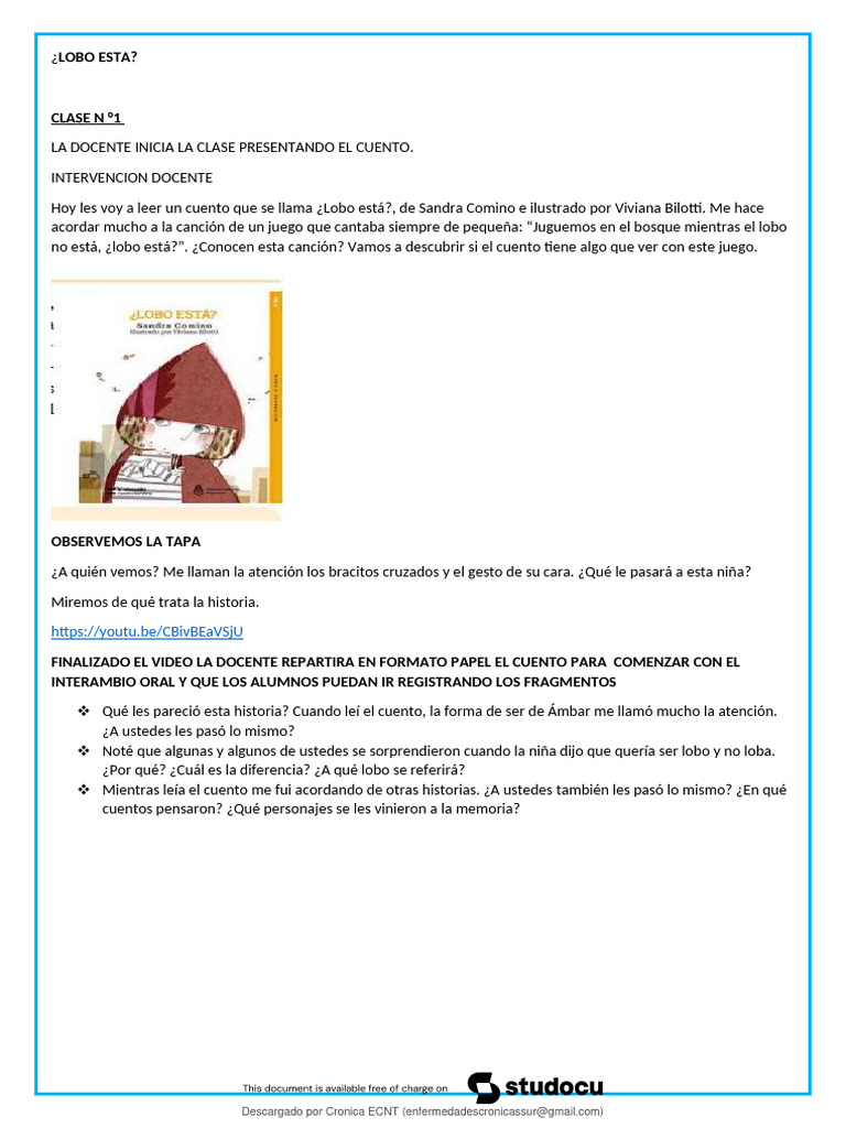 LOBO ESTA - secuencia | PDF | Caperucita Roja