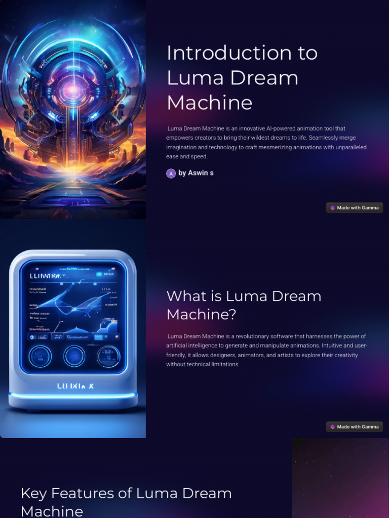 Introduction To Luma Dream Machine | PDF | Artificial Intelligence ...