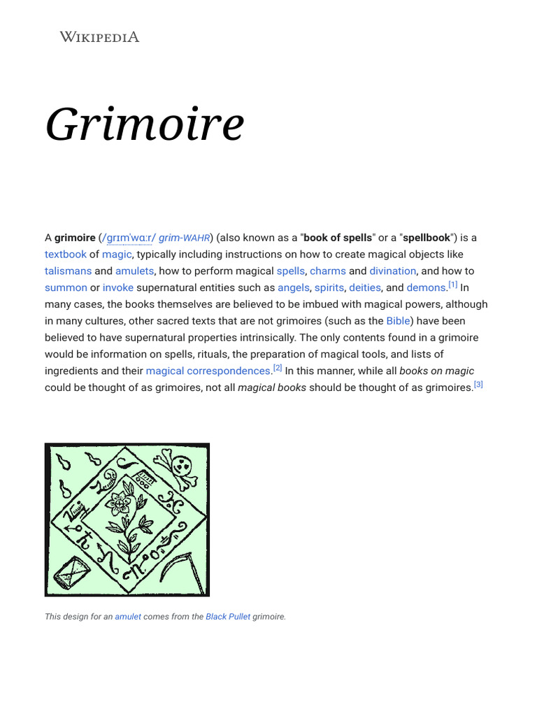 Grimoire | PDF | Mythological Powers | Supernatural
