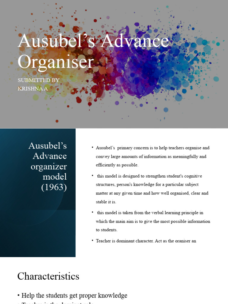 Ausuble's Advance Organizer Model | Download Free PDF | Learning ...