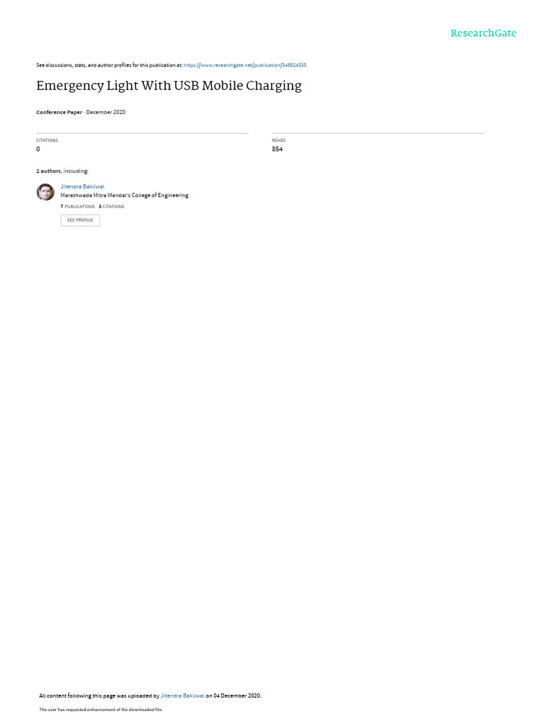 P4 Emergency Light With USBMobile Charging | PDF | Rectifier | Relay