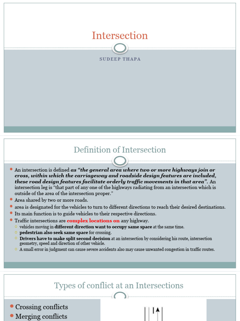 Intersection | PDF | Interchange (Road) | Intersection (Road)