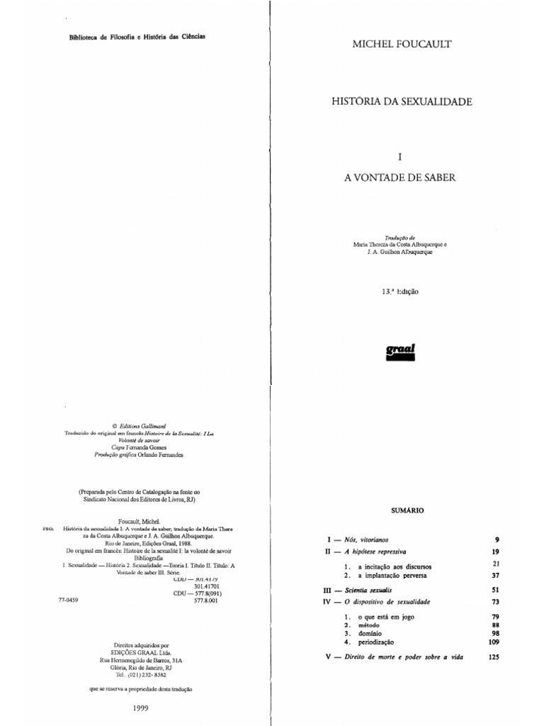 FOUCAULT - HS1 - Dispositivo de Sexualidade | PDF