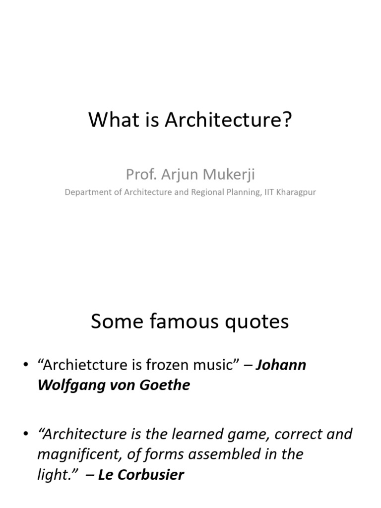 0 What Is Architecture | PDF | Social Science