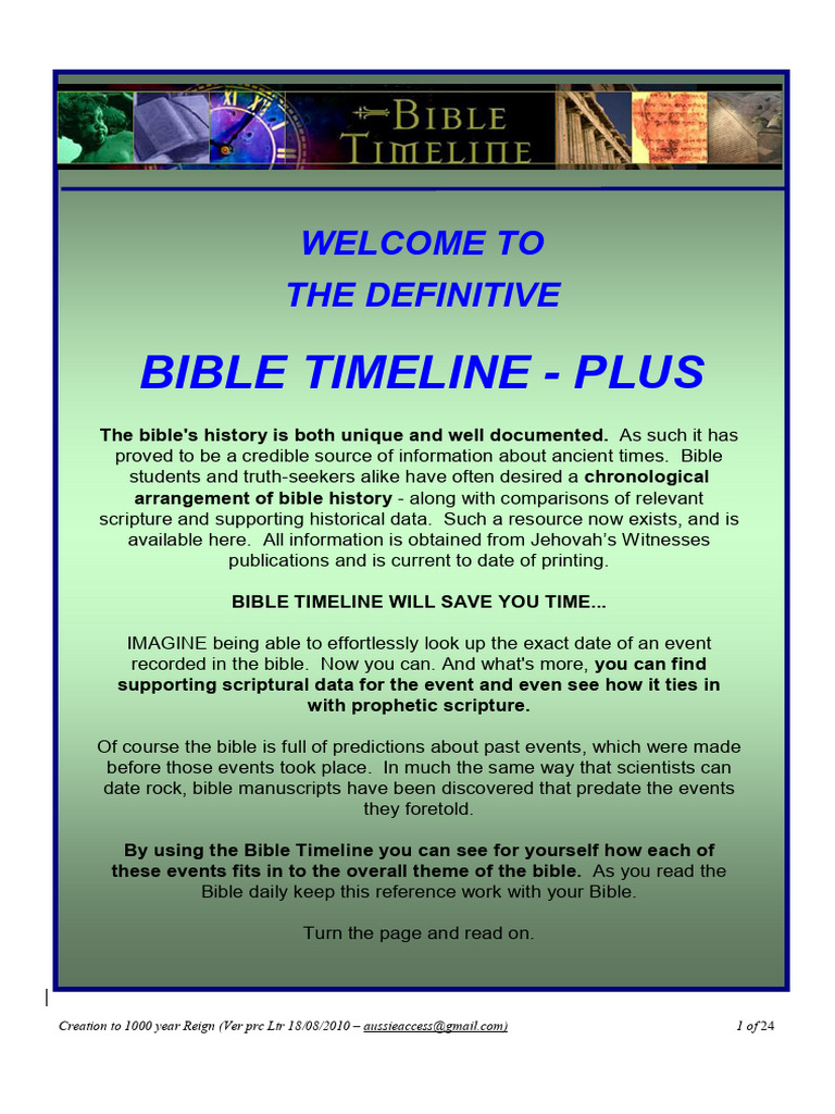 Bible Timeline | PDF | Paul The Apostle | Book Of Genesis