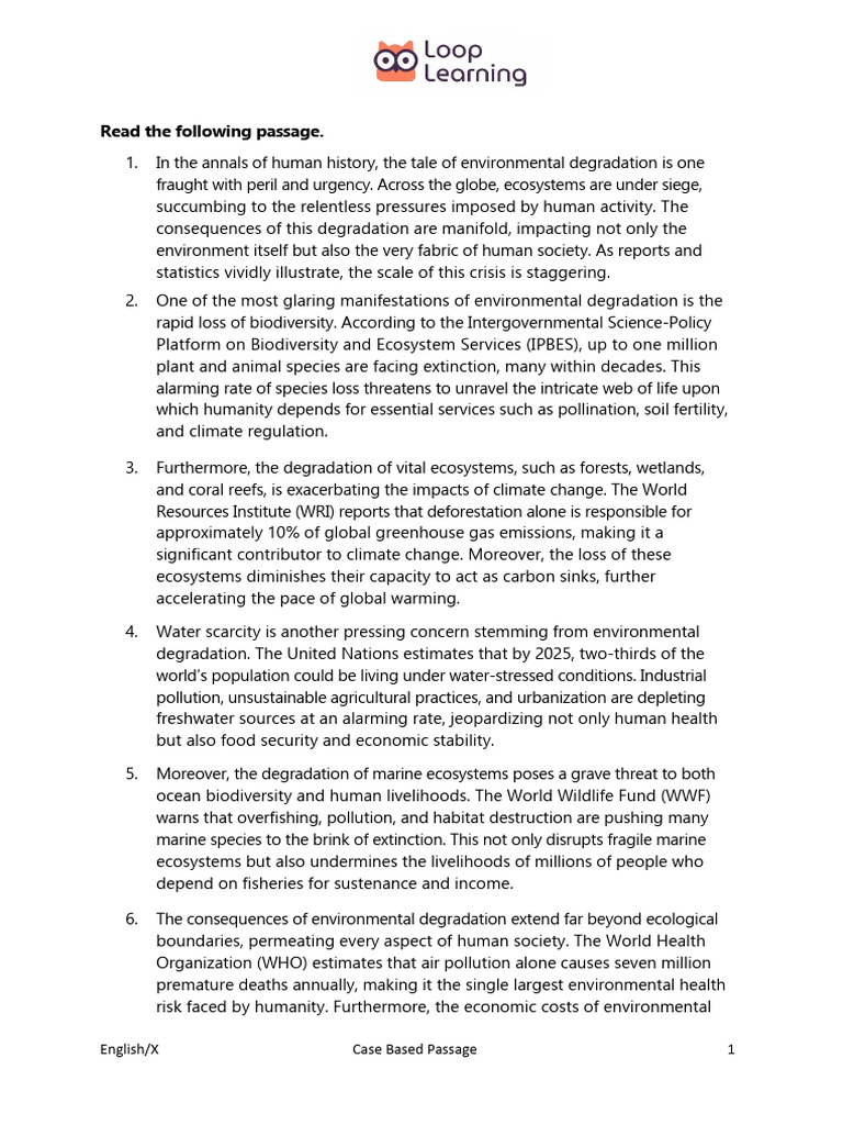 1720071433143.case Based Passage - 04 - English - X - CB | PDF ...