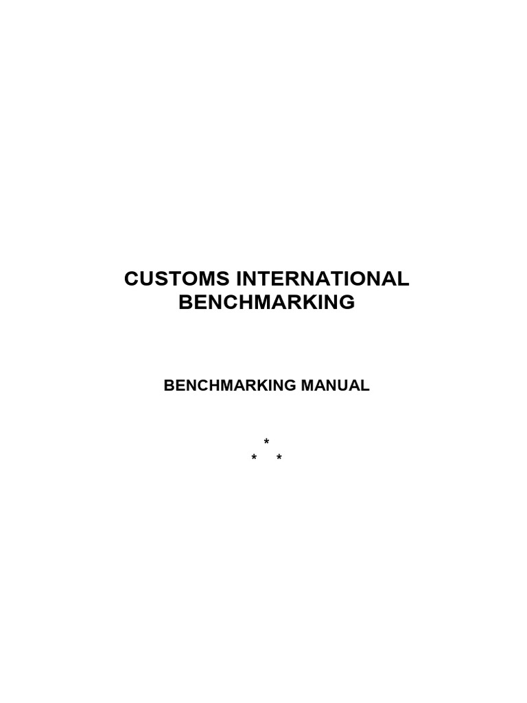 Benchmarking Manual | PDF | Benchmarking | Evaluation