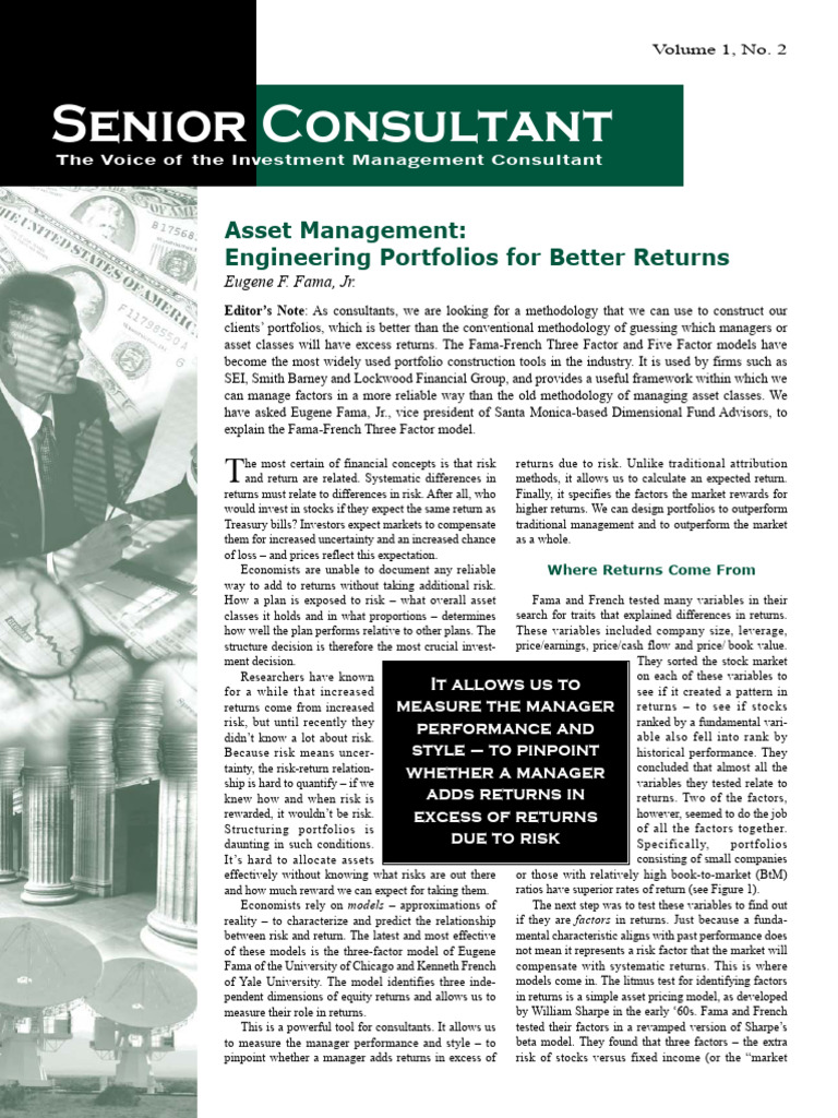 Eugene F Fama, JR - Asset Management - Engineering Portfolios For ...