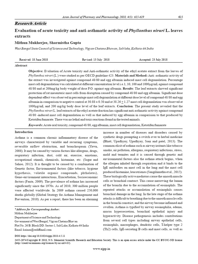 Paper 7 | PDF | Asthma