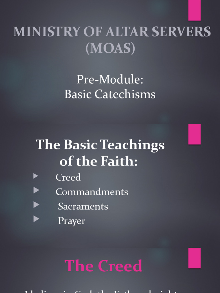 Altar Server Training Guide | PDF | God The Father | Altar