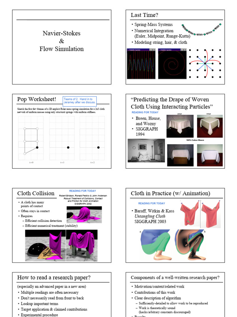 07 Fluid Simulation | PDF | Fluid Dynamics | Navier–Stokes Equations