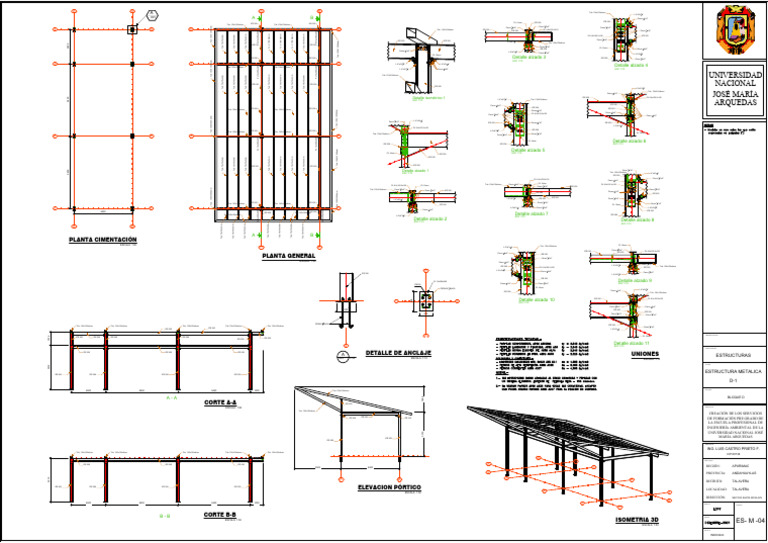 Estructuras Metálicas Bloques-BLOQUE D-1 | PDF