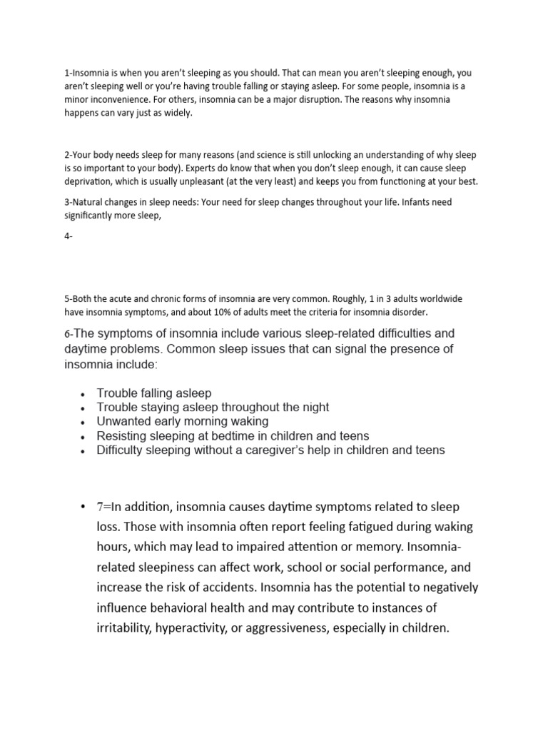 Insomnia | Download Free PDF | Insomnia | Sleep