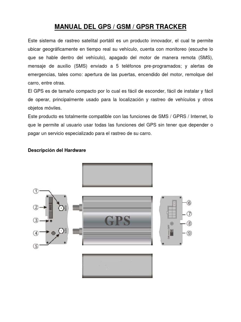 Manual GPS Definitivo | PDF | Gsm | Telecomunicaciones