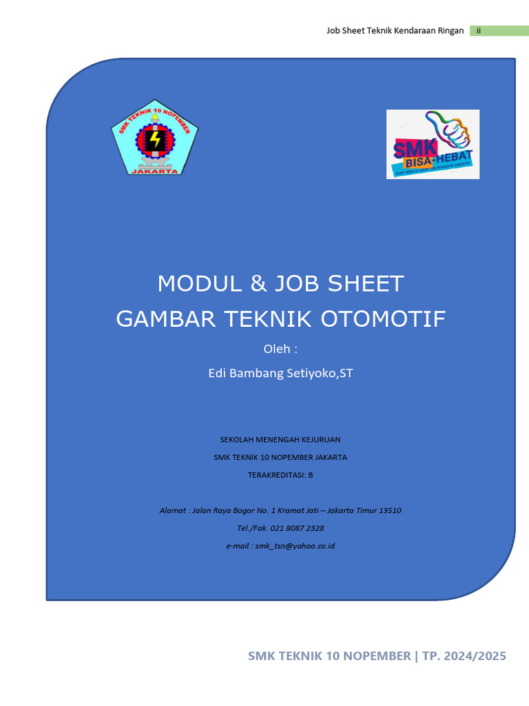 Modul Gambar Teknik Otomotif Kelas 10 | PDF
