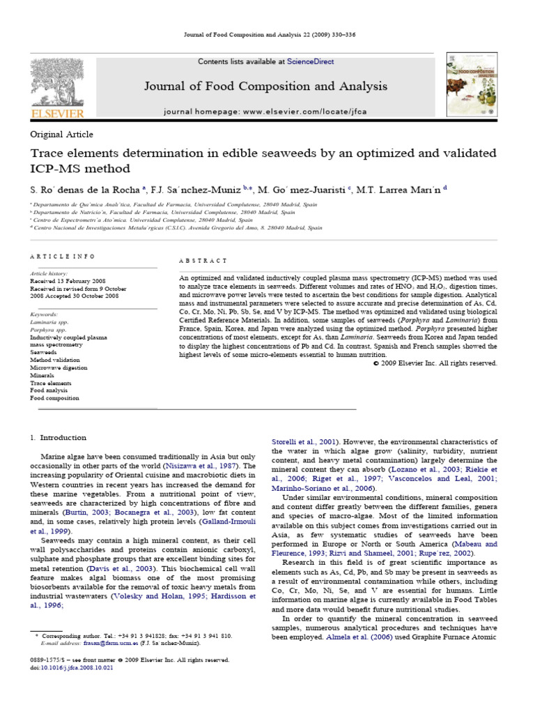 Trace Elements | PDF | Physical Sciences | Chemistry