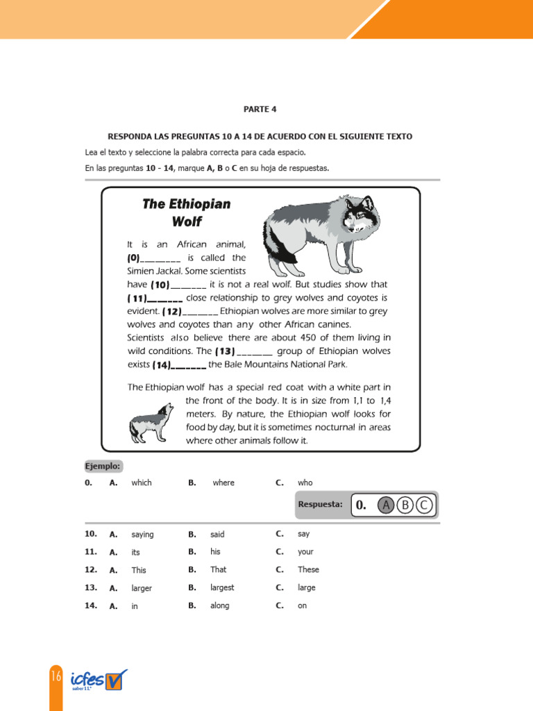 Cuadernillo de Preguntas Saber 11 Ingles - 2 | PDF