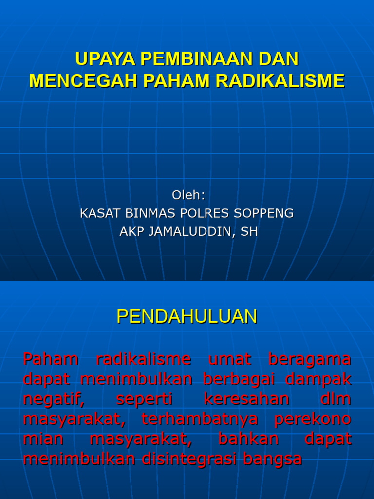 Upaya Cegah Radikalisme Di Masyarakat Pdf