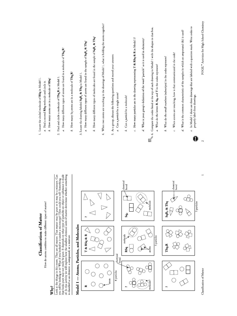 Classification of Matter POGIL | PDF