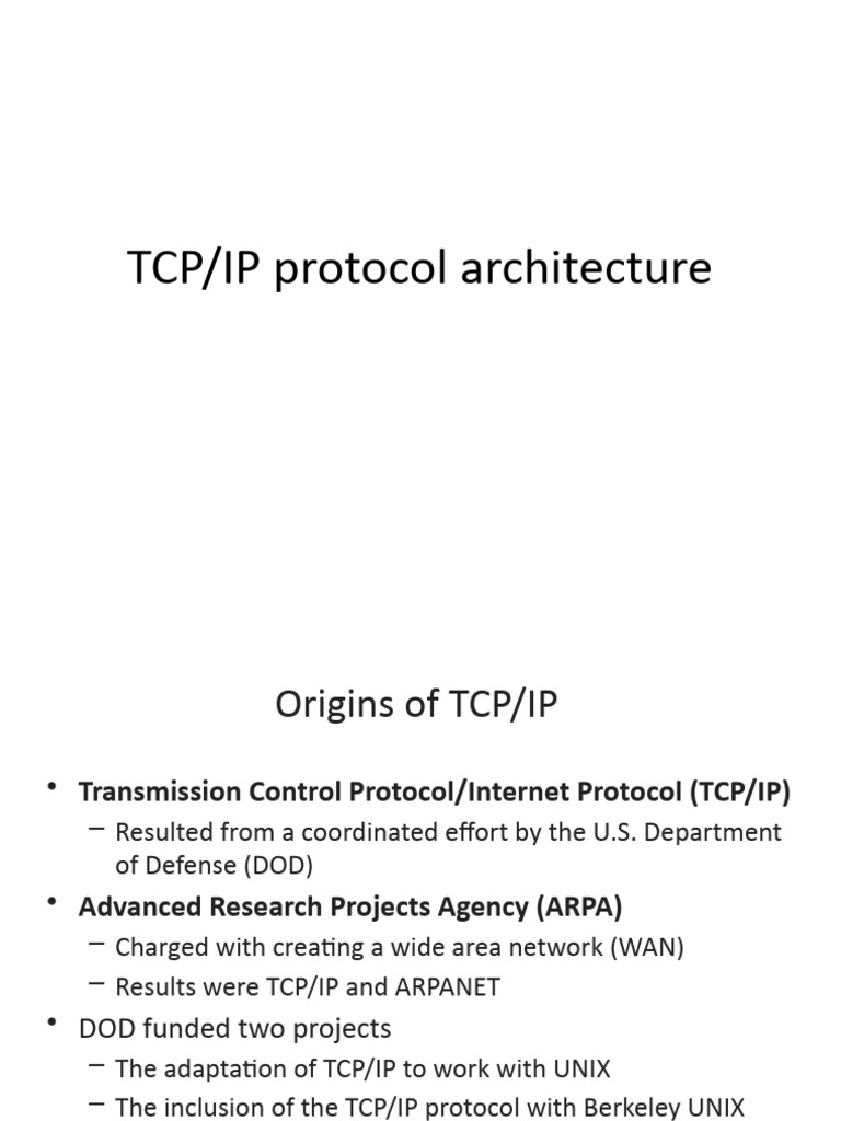 Tcpand Ip Architecture | PDF | Internet Protocol Suite | Internet Protocols