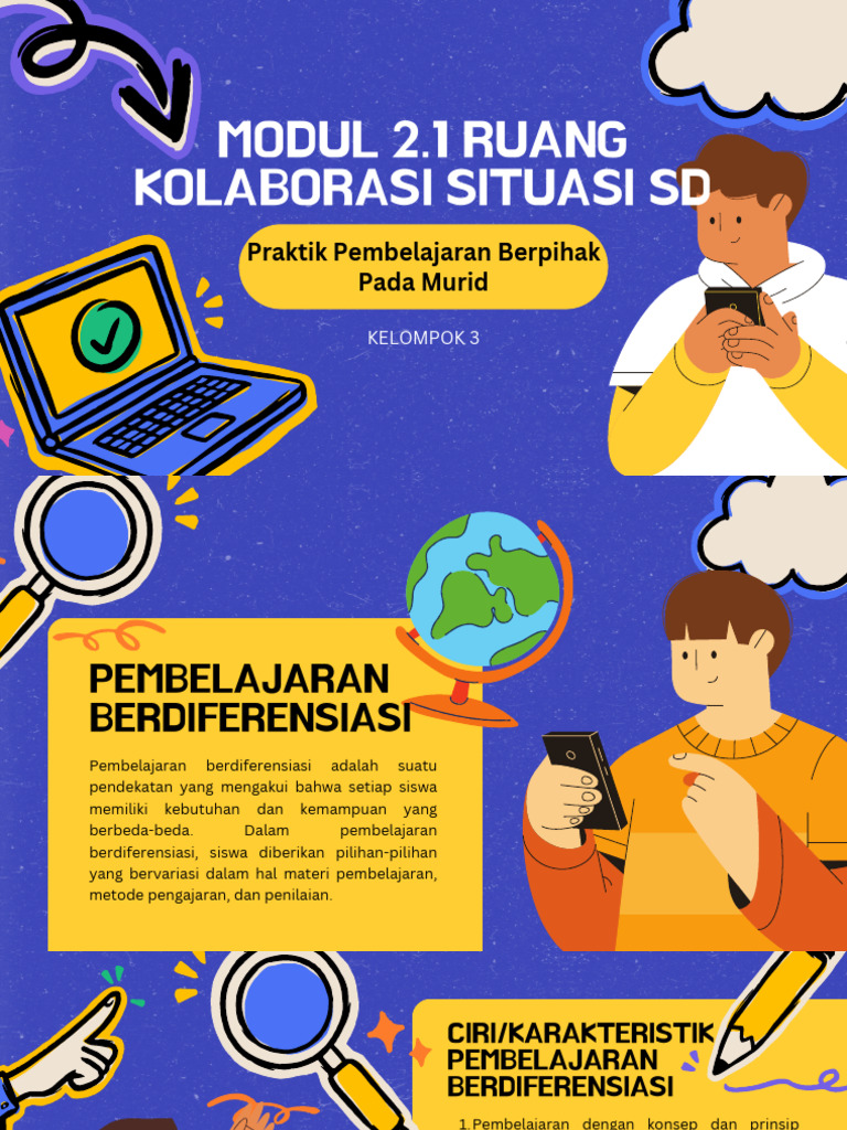 Blue and Yellow Illustrative Digital Education Presentation | PDF
