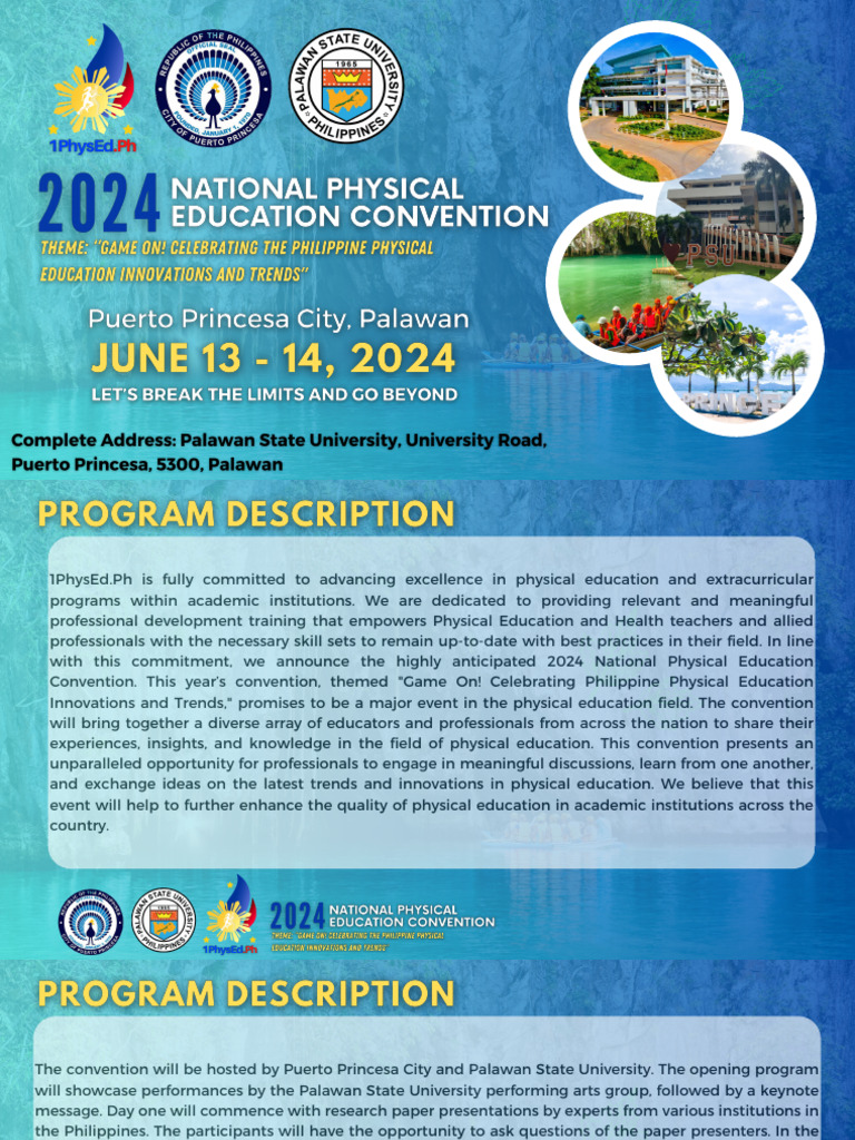2024 National Physical Education Convention | PDF | Physical Education ...