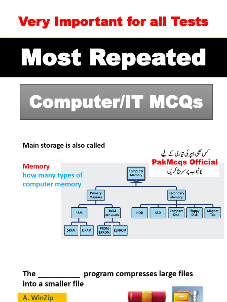 40 Most Importent Questions For Computer Part 1 | PDF | Microsoft Word ...