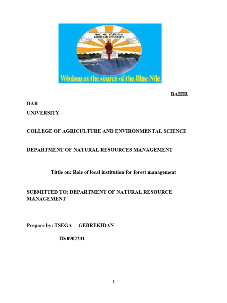 Natural Resource Management | PDF | Deforestation | Forests