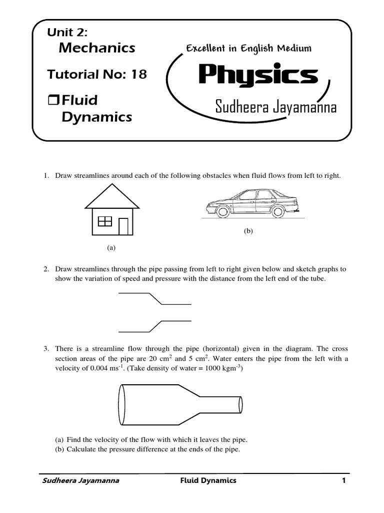 Fluid Dynamics | PDF | Fluid Dynamics | Pressure