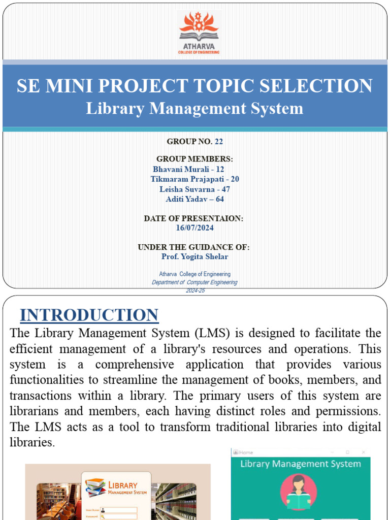 Library Management System | Download Free PDF | Libraries | Databases