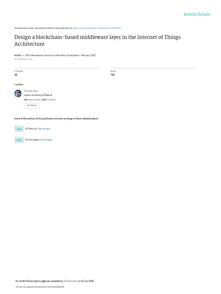 Designing A Blockchain Fog | PDF | Internet Of Things | Computer Network